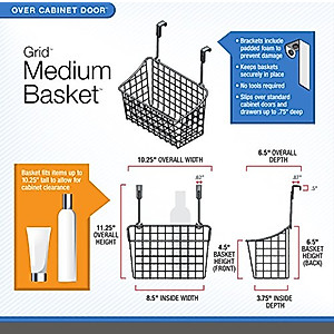 Spectrum Diversified Grid Storage Basket, Medium, Satin Nickel PC