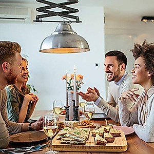 Bamboo Cheese Board and Knife Set, sungwoo Wood Charcuterie Servering Boards Set, Charcuterie Board Accessories, Cheese Plates, for Christmas Women Housewarming Day Wedding Thanksgiving