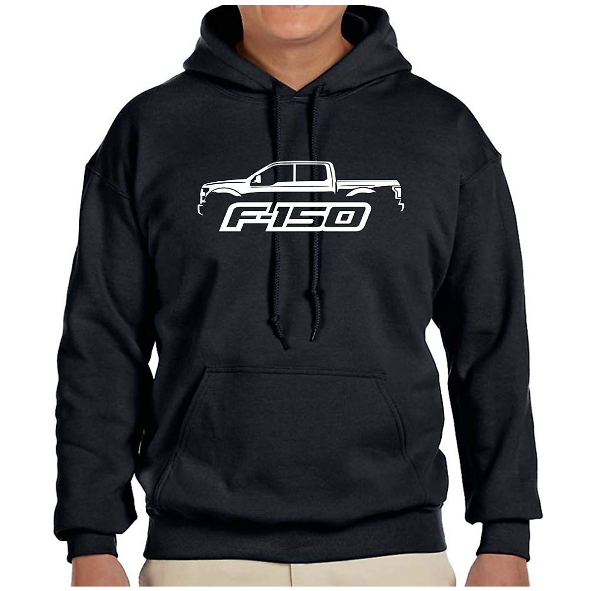 2015-17 Ford F150 Pickup Truck Classic Outline Design Hoodie Sweatshirt large black