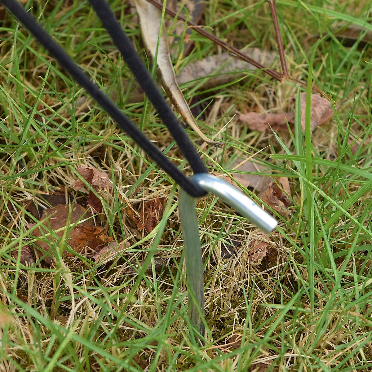 MySit 9" Tent Stakes Inflatable Stake 30 Pack, Heavy Duty Galvanized Metal Tent Pegs Garden Staples Ground Pins Camping Fence Hooks for Inflatables, Outdoor Garden Christmas Decorations, Trap