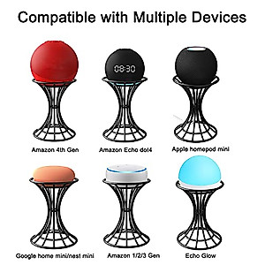 Hangcheng Smart Speaker Table Stand for Echo Dot 5nd/4rd/3th/2th Gen, Echo 4nd/3rd/2th Gen, Echo Glow, Homepod Mini and Google Home Mini/Nest Mini,Desktop Holder Protect Smart Speaker