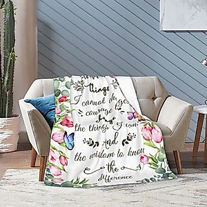 Serenity Prayer Bible Verse Blanket Prayers- Religious Religious Inspirational Christian The Bible About Love Gifts for Newborns, Couples，Women, Elderly and Patients 60"x50"