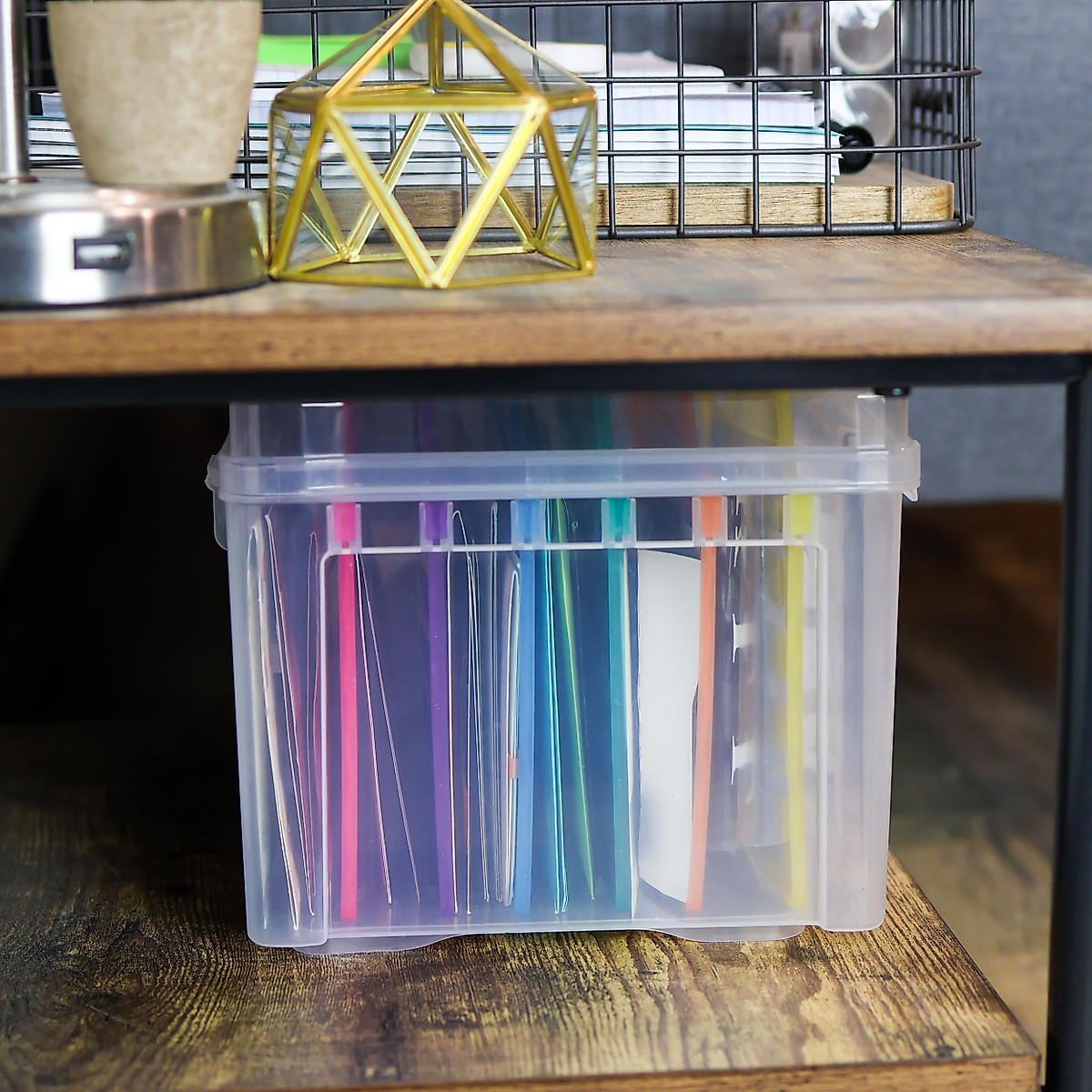 CraftyBook Greeting Card Organizer Box with Dividers - Empty Rainbow Card Keeper Envelope Storage Box for 5 x 7 Birthday and Christmas Cards - Stationery Organizer for All Occasion Note and Postcards