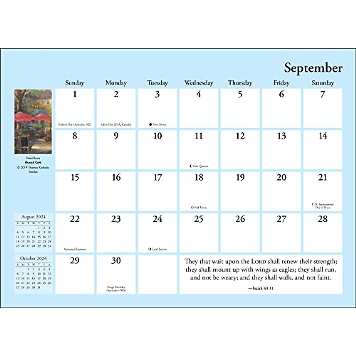 Thomas Kinkade Studios 12-Month 2024 Monthly Pocket Planner Calendar with Scripture