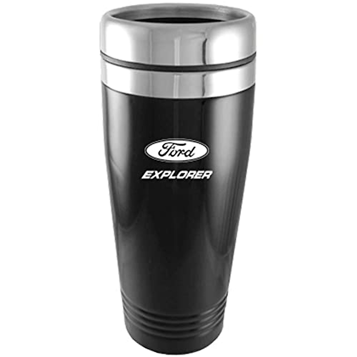 Au-TOMOTIVE GOLD Stainless Steel Travel Mug for Ford Explorer (Black)