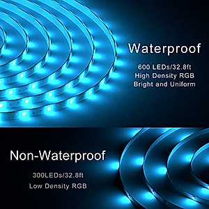 TJOY 32.8ft Waterproof Light Strips+50 ft LED Strip Lights with 44 Key Remote