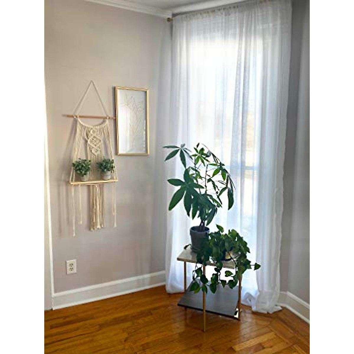 Shaelin Home, Macrame Shelf, Macrame Wall Hanging Shelf, Boho Decor, Floating Shelf, Boho Hanging Shelf, Beach House Wall Decor, Wall Shelves, Macrame Boho Decor, Hanging Plant Shelf