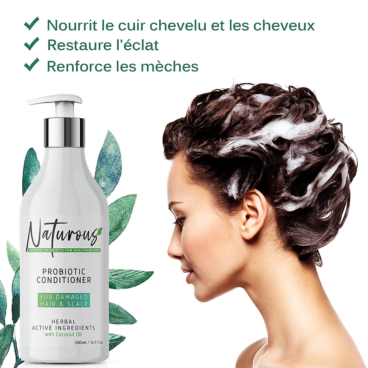 Natural After Keratin Coconut Oil Conditioner-Paraben,Paraffin, Formaldehyde, Sulfate and Salt Free-Organic Herbal Ingredients Growth and Repair-Anti Frizz-Post Hair Coloration for Damaged Hair-17OZ