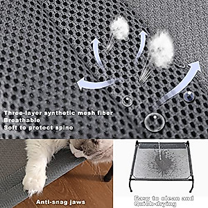 CZPET Elevated Cat Bed Puppy Hammock Raised Cooling Bed Portable Indoor and Outdoor Pet Bed Washable Breathable Mesh Bed Stable Pet Bed (Pet Bed)