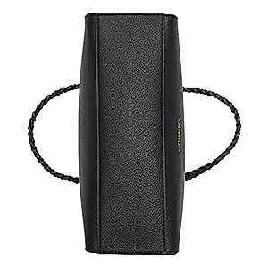 Calvin Klein Shelly Novelty Satchel, Black/Gold