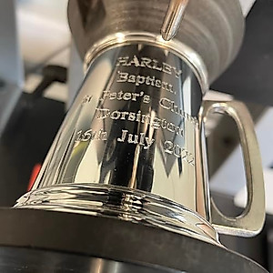Wentworth Pewter - Plain Pewter Quarter Pint - Engraved Free - Baby Mug, Baby Gift, Keepsake, Christening, Wedding, in presentation box