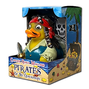 CelebriDucks - Captain Quack Mallard - Floating Rubber Ducks - Collectible Bath Toys Gift for Kids & Adults of All Ages