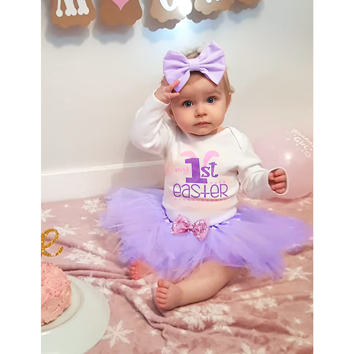 My First Easter Baby Girl Outfit Baby Girl Easter Outfit Infant Baby Girl Clothes 3-6 Months Infant Easter Outfit Easter Dress Baby Girl Sets…