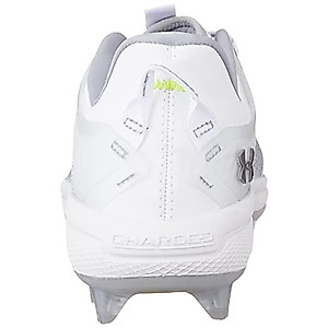 Under Armour Men's Yard Low MT TPU Baseball Cleat, (100) White/White/Metallic Silver, 8.5