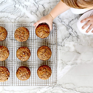 Stainless Steel Cooling Rack Half size - Commercial Grade Metal 11.5" x 16.5" | 1 Piece | Cooking Rack Designed To Fit Perfectly Into Baking Half Sheet Pan