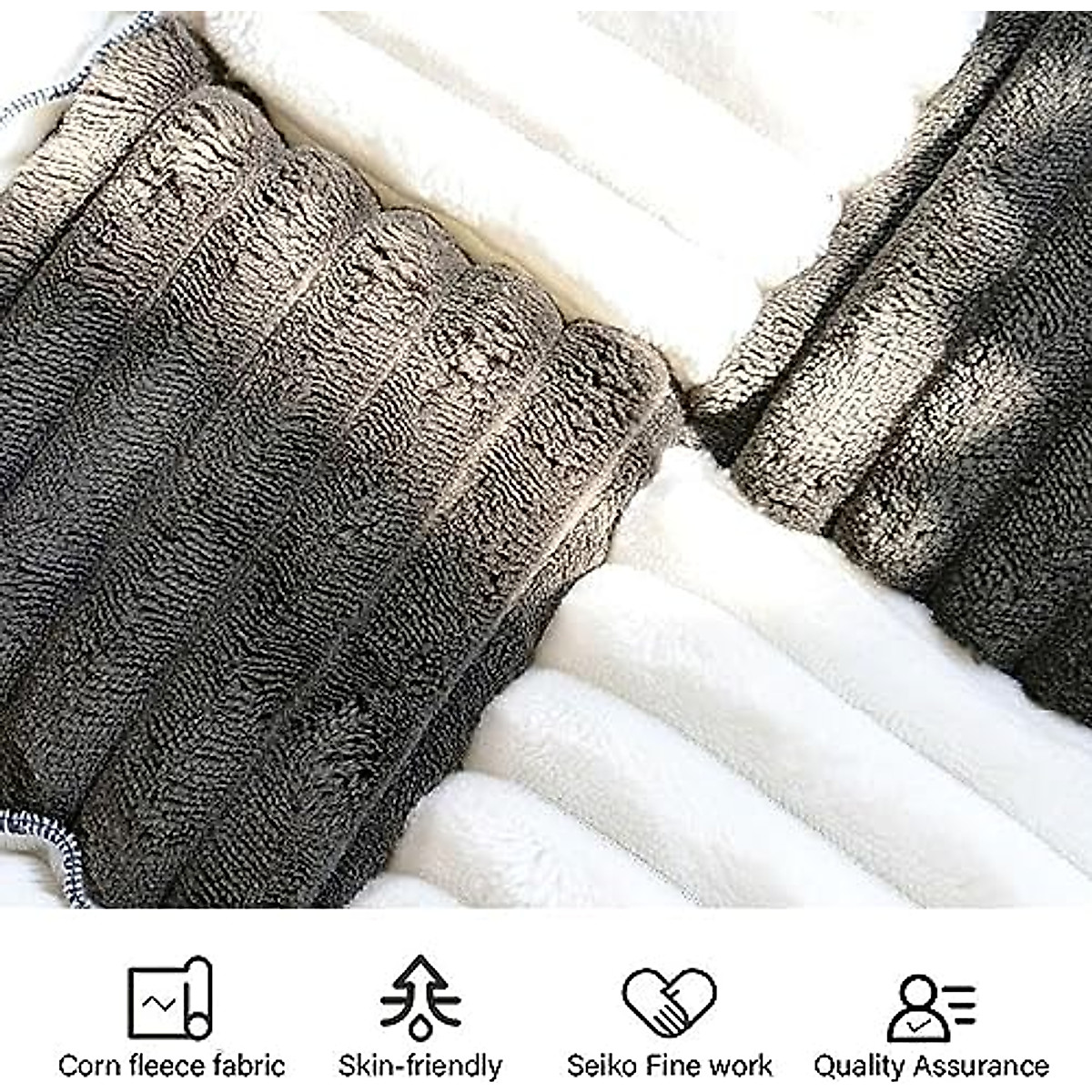 Funny Fuzzy Couch Cover,Funnyfuzzy Cream-Coloured Large Plaid Square Pet Mat Bed Couch Cover,Funny Fuzzy Pet Couch Cover, Cozy Plush Non Slip Couch Cover, Dog Couch Cover Protector (27.6x82.7 inch, D)