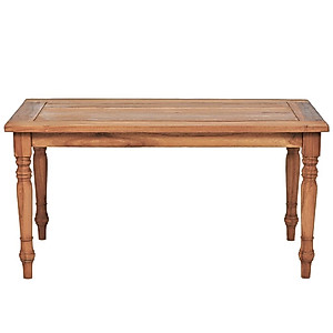 QJBSAVVA Batavia Coffee Table Teak 35.4"x19.7"x17.7",Entrance Table Tray Tables Center Table Low Table Suitable for Meeting Rooms, Reception Rooms, Offices
