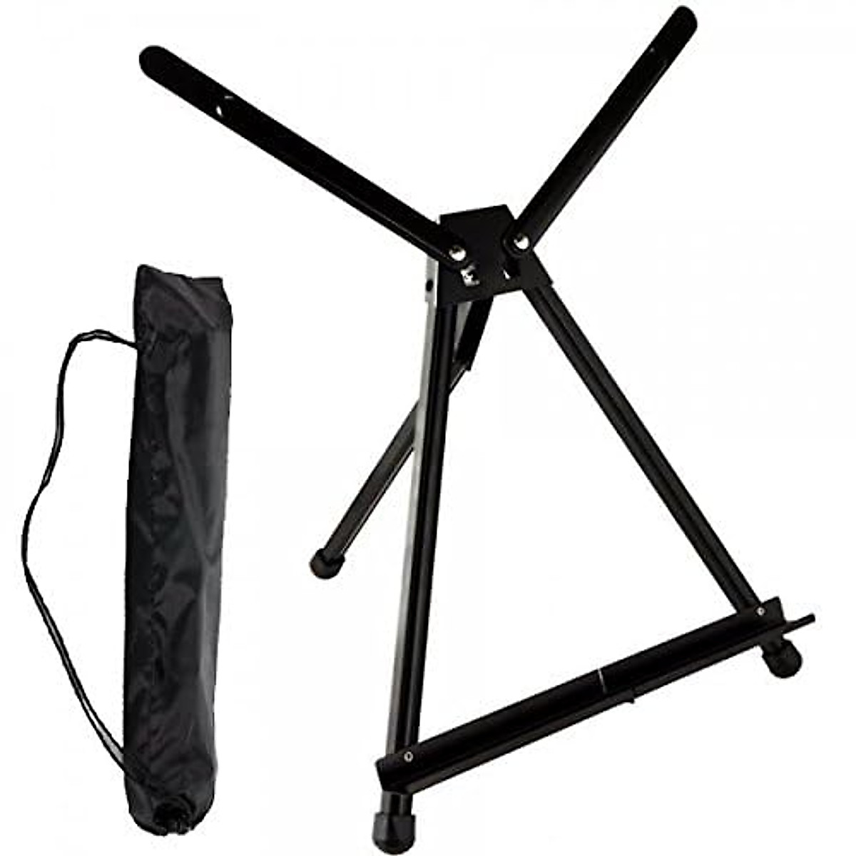 SoHo Urban Artist Black Aluminum Tabletop Easel Stand, Portable Easel for Display, Painting Canvas and More, Set of 1