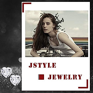 Jstyle 12Pairs Clear Plastic Stud Earrings for Women Acrylic Post Star Heart Rhinestone Ear Studs Piercing Retainers