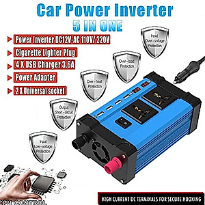 DSJ 12V 18W Solar Panel System 30A Charge Controller 4000W Solar Inverter Kit Complete Power Generation System Set/220V