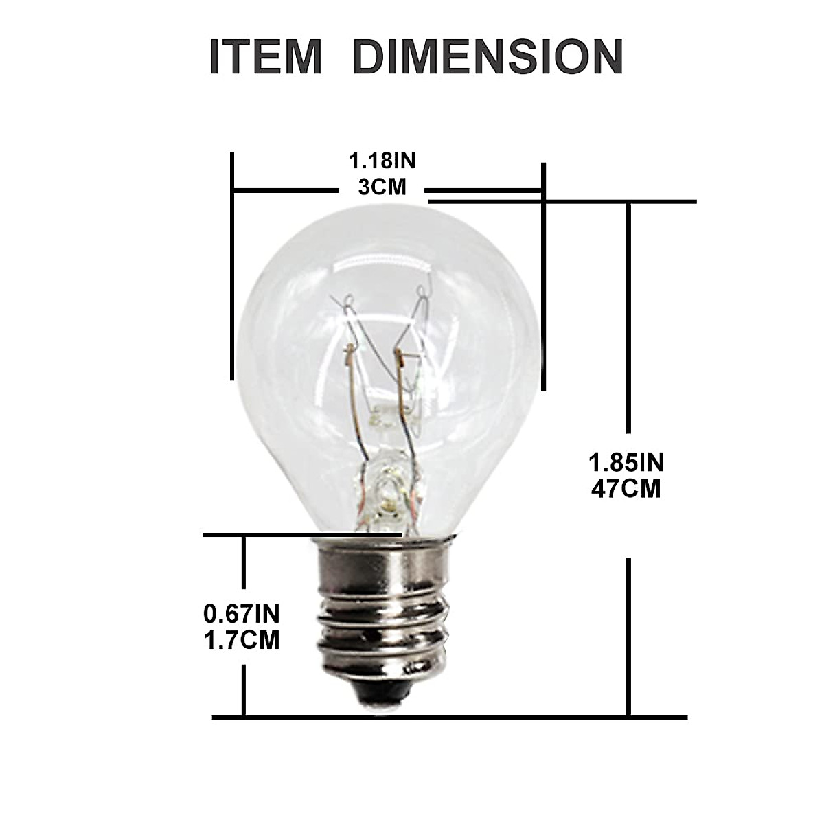 4 Pack Wax Warmer Bulbs,20 Watt Bulbs for Middle Size Scentsy Warmers,G30 Globe E12 Incandescent Candelabra Base Clear Light Bulbs for Candle Wax Warmer