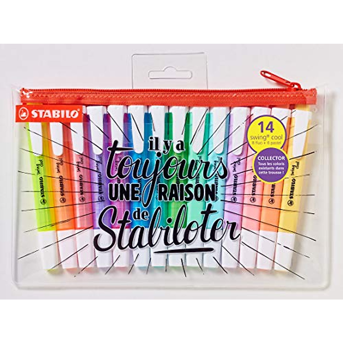 STABILO Highlighter swing cool - Pencil Case of 14 - Assorted Colours