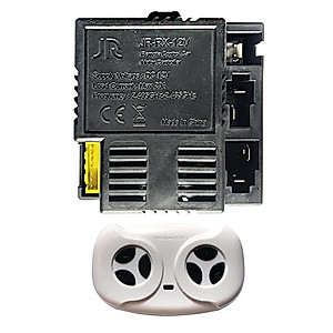 JR-RX-12V 7-Pin Socket 2.4G Bluetooth Remote Control and Control Box Receiver Kit for Power Wheel Replacement Accessories, 12V JR1630RXS Remote Control Car Motor Controller for Kids Ride On Car Parts