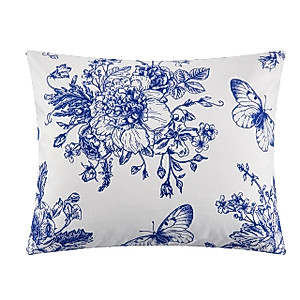 Heritage Kids Beau Jardin Kids 2 Piece Soft Comforter Set, Twin/Twin XL, Blue