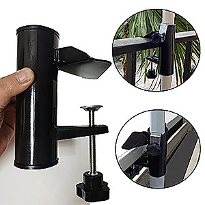Patio Umbrella Clamp Outdoor Umbrella Holder Bench Buddy Deck Umbrella Stand,Metal Clamp Holder Clip Beach Fishing Umbrella Mount Clamp for Deck,Bleachers,Tailgates,Railing,Boats,Poles,Fences
