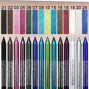 3 PCS Blue Eyeliner Pen Waterproof Matte Eyeliner Pen/Glitter Metallic Eyeliner Pencil Shimmer Highlighter Eye Liner for Women,Eye Shadow Pencil, Lip Liner Professional Makeup Set (C)