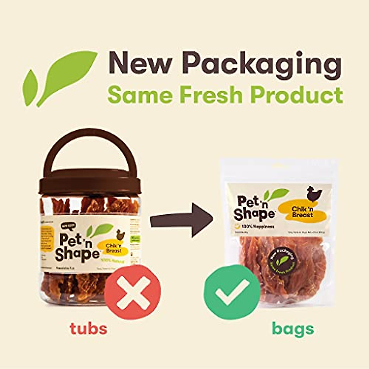 Pet 'n Shape Chik 'n Breast Jerky Dog Treats - 1 Pound