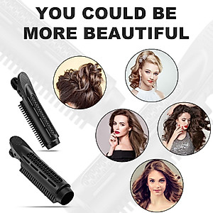 6 Pieces Natural Fluffy Hair Clip Volumizing Hair Root Clip Naturally Fluffy Clamp Rollers Hair Styling Tools for Women Girls (Black)