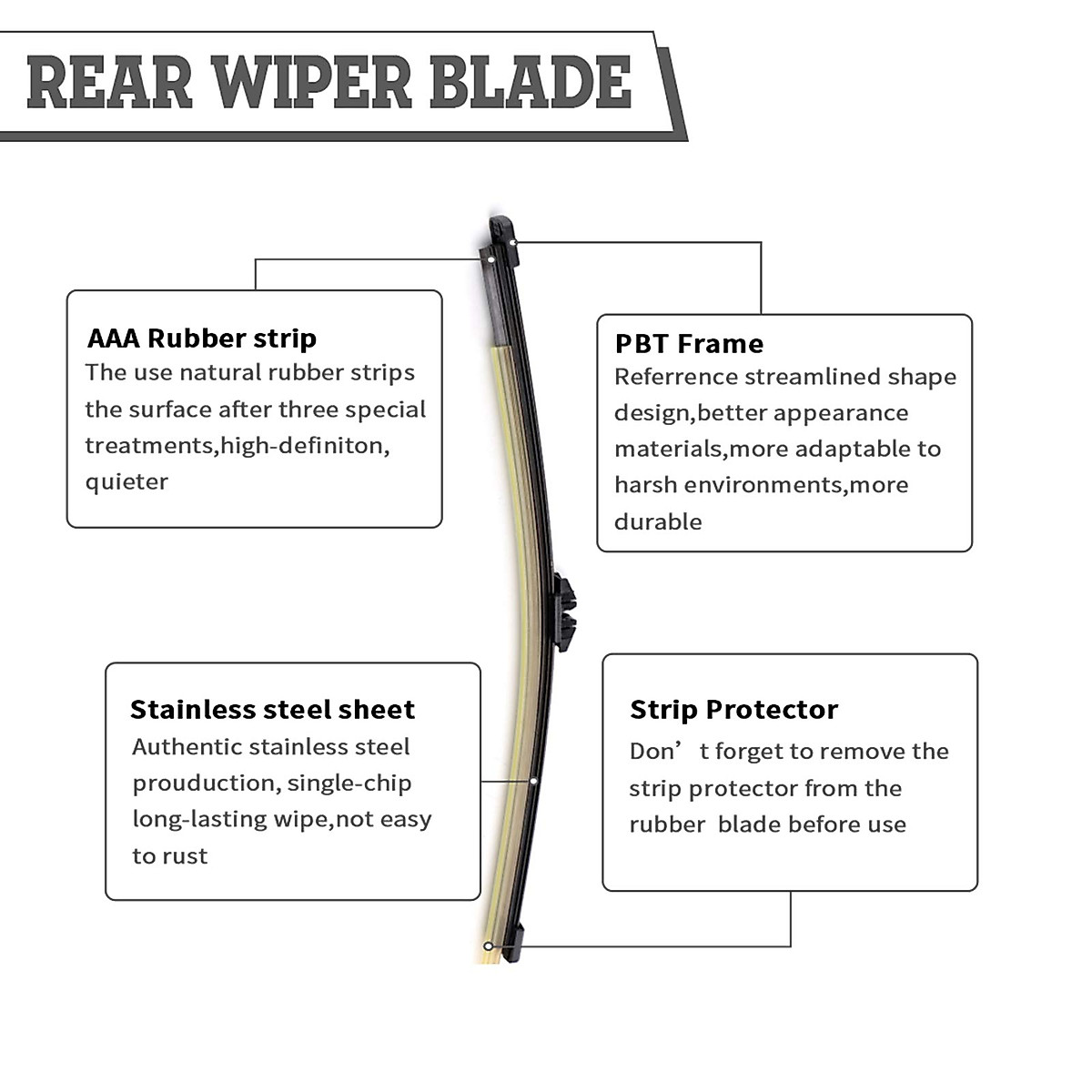 HODEE Rear Wiper Arm Blade Nut Set Replacement for Ford Explorer 2011-2023 Escape 2013-2023,Rear Wiper Cover Accessories Assembly,Back Windshield Window Cap,Lincoln MKX MKC Corsair Nautilus Expedition