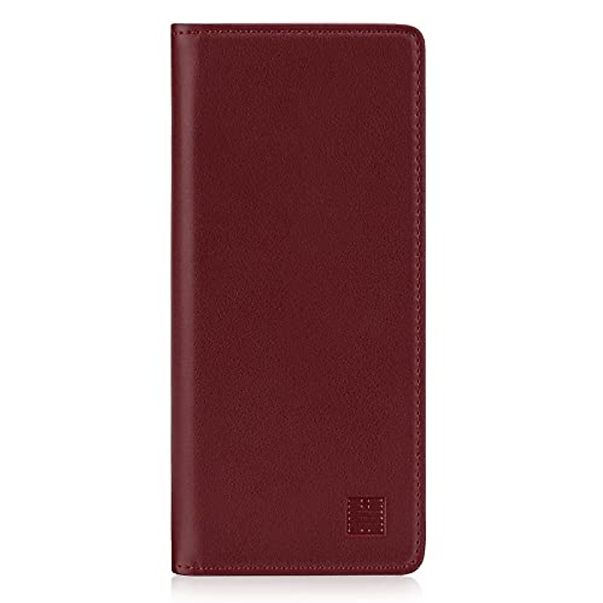 32nd Classic Series 2.0 - Real Leather Book Wallet Case Cover for Sony Xperia 1 III (2021), Real Leather Design with Card Slot, Magnetic Closure and Built in Stand - Burgundy