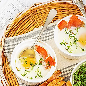 Bacom Stainless Steel Teaspoons Set, 8-Piece Dessert Spoons Silverware Set, 6.7" Silver Spoons with Mirror Polished & Dishwasher Safe