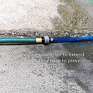 FUNJEE PVC Flat Soaker Hose 1/2'', Drip Hoses, Saves 70% Water, For Garden/Vegetable (50FT, Green)