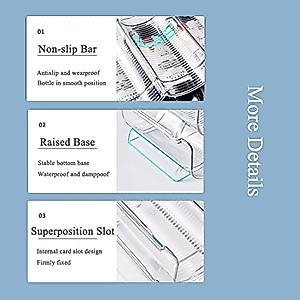 upmd Wine and Water Bottle Organizer Holder, 2 Pack Stackable Bottle Holder Rack for Cabinet, Kitchen Countertop, Home Organization Holds 4 Bottles