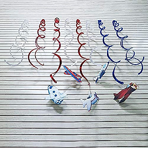 CC HOME 30Pack Airplane Hanging Swirls Fly Flight Ceiling Streamer Birthday Party Decorations Airplane Themed Party Favors for Holiday Baby Shower Home Decoration Party Supplies