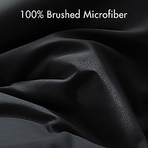 MUXHOMO Queen Comforter Set, Black Comforter for Queen Size Bed, Soft Warm Bedding Set 3 Pieces for All Seasons, 1 Comforter (88"x88") and 2 Pillow Shams (20"x30")