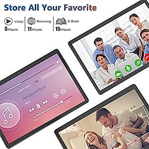 Tablet 10.1 inch Android 11 Tablet 2023 Latest Update Octa-Core Processor with 64GB Storage, Dual 13MP+5MP Camera, WiFi, Bluetooth, GPS, 128GB Expand Support, IPS Full HD Display (Black)