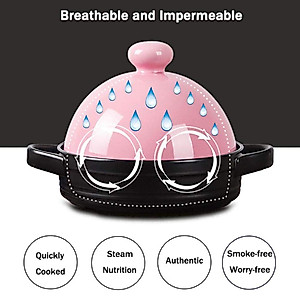 MYYINGBIN Orange Tagine Pot Heat-Resistant Ceramics Slow Cooker Micro Pressure Cooker Clay Casseroles with Anti-Scalding Handle, 21.5cm