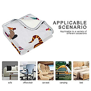 Throw Blanket Christmas Xmas Funny Gnomes Soft Blanket for Bed Couch Sofa Lightweight Travell Camping, 50 x 60 Inch