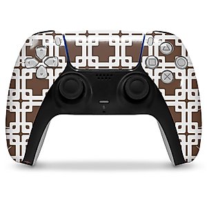 WraptorSkinz Skin Wrap compatible with Sony PS5 DualSense Controller Boxed Chocolate Brown (CONTROLLER NOT INCLUDED)