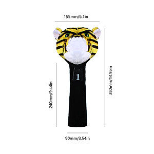 Andux Plush Golf 460cc Driver Wood Club Head Covers Tiger MT/MG76