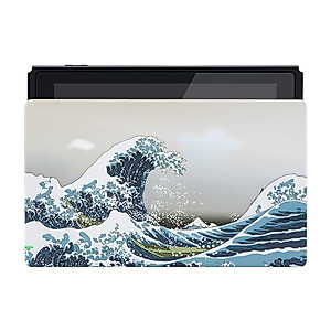 eXtremeRate Custom Soft Touch Grip Faceplate for Nintendo Switch Dock, The Great Wave Patterned DIY Replacement Housing Shell for Nintendo Switch Dock - Dock NOT Included