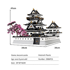 bnwent Japan Himeji Castle Collection Famous Architecture Model Building Block Set (3086pcs) Micro Mini Bricks Toys Gifts for Kids and Adults