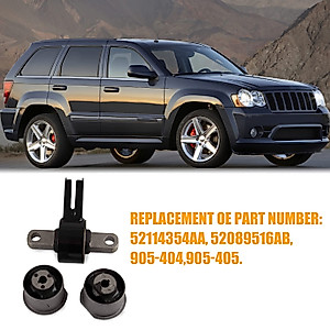 RANSOTO Front Differential Mount With 1 Front Axle Mount & 2 Front Axle Bushing Compatible with 2005 2006 2007 2008 2009 2010 Jeep Grand Cherokee Commander Replaces 52114354AA 52089516AB