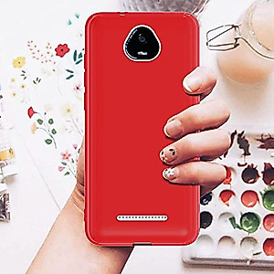 jioeuinly Case Compatible for SCHOK Volt SV55 Phone Case SCHOK SV55216 Case Cover [with Tempered Glass Screen Protector] Red