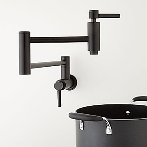 Signature Hardware 450655 Contemporary Double Handle Wall Mounted Pot Filler