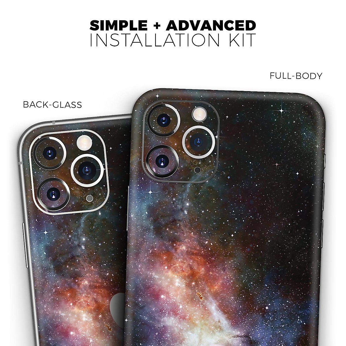 Design Skinz Multicolored Space Explosion - DesignSkinz Protective Vinyl Decal Wrap Skin Cover Compatible with The Apple iPhone 11 (Full-Body, Screen Trim & Back Glass Skin)